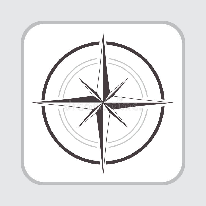 Black Compass Icon. Vector Illustration Stock Illustration ...