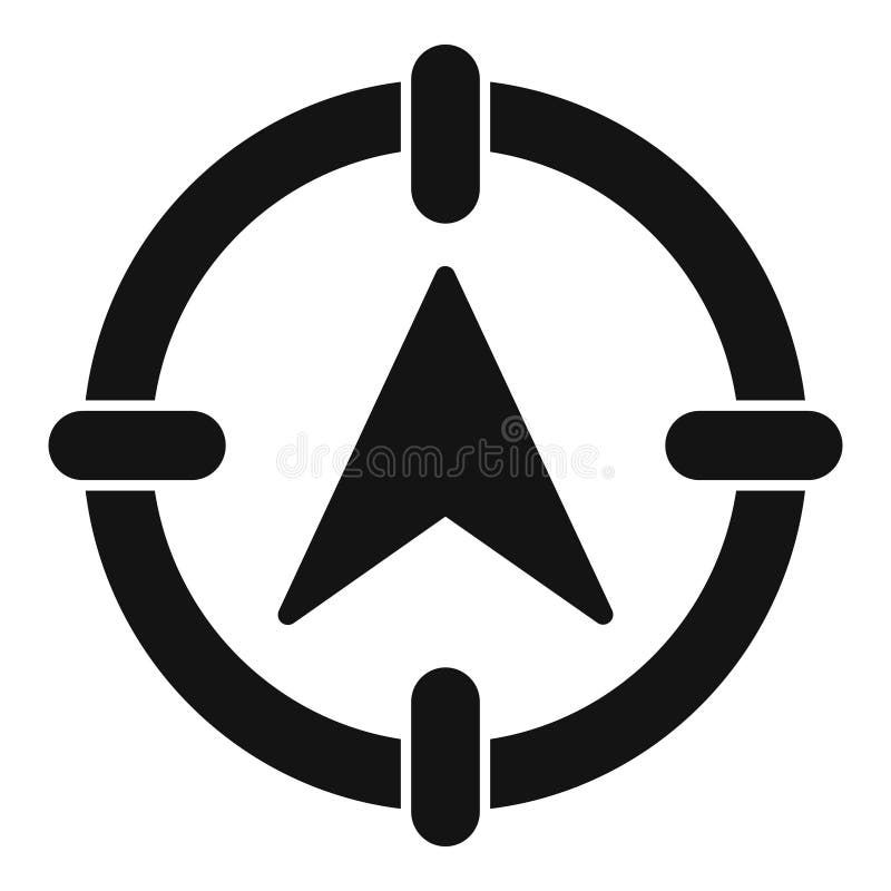 Black Compass Pointing North Icon Showing Direction Stock Illustration ...