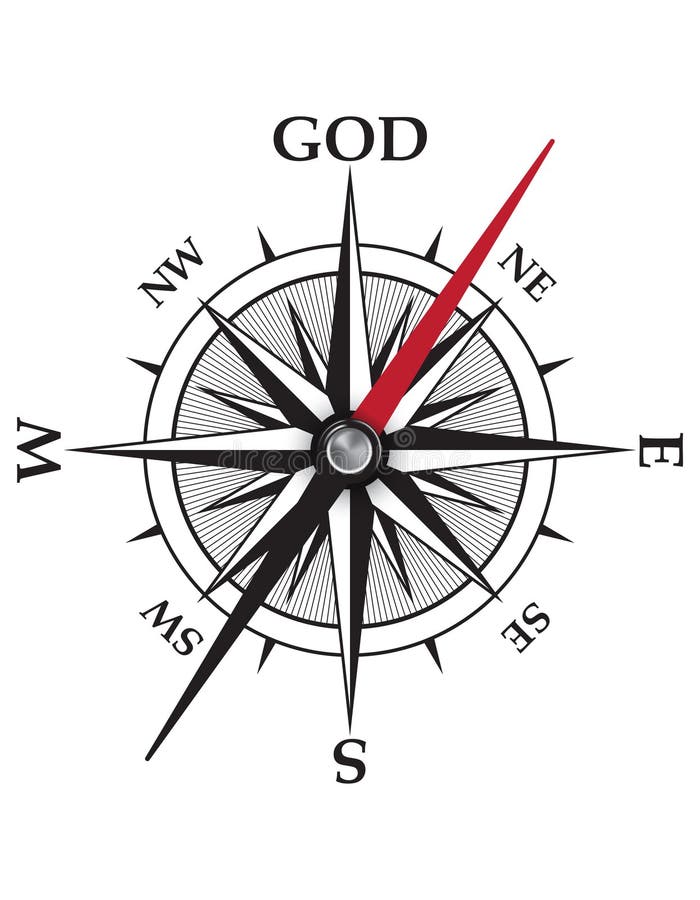 Compass on White Background. Flat Vector Navigation Symbol. Vector ...