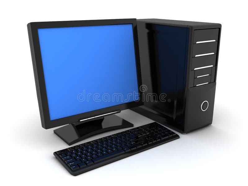 Black computer stock illustration. Illustration of black - 13910298