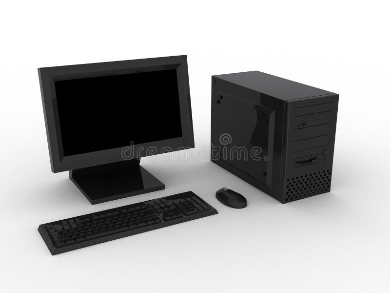 Black computer stock illustration. Illustration of internet - 8017053