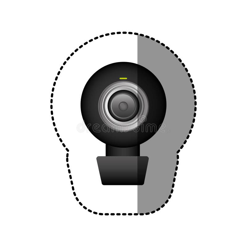 Black computer camera icon stock illustration. Illustration of clipart ...