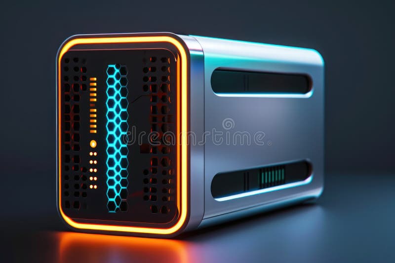 A Black Computer Case is Seen Sitting on Top of a Sturdy Wooden Table ...