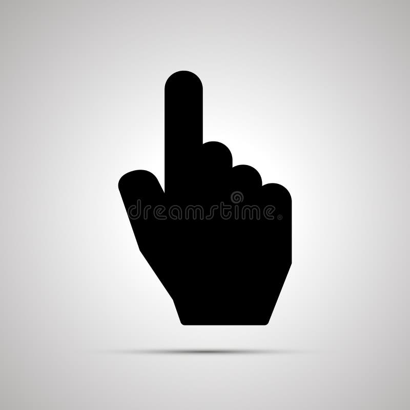 Black Computer Cursor in Hand Shape, Simple Icon Stock Vector ...