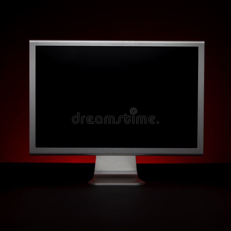 Computer Monitor Back View. Stock Photo - Image of communication ...