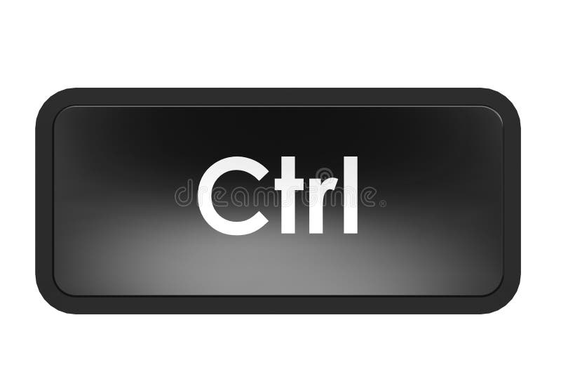 Black Computer Key for Control Stock Illustration - Illustration of ...