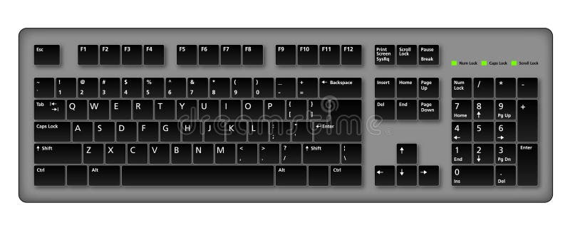 Computer Keyboard Illustration Stock Vector - Illustration of office ...