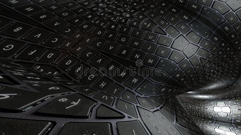 Black Computer Keyboard Abstract Background Stock Illustration ...