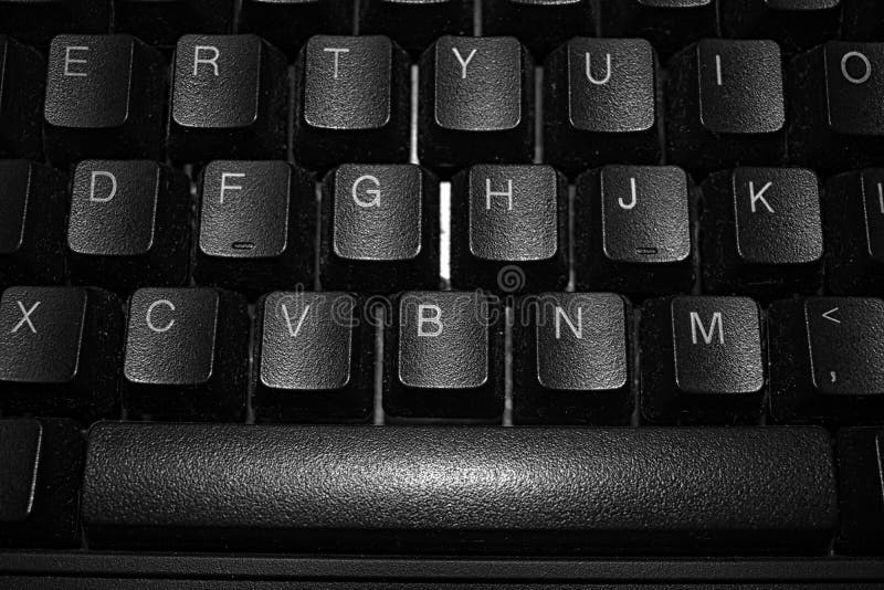 Black Computer Keyboard Close Up Stock Photo - Image of input, data ...