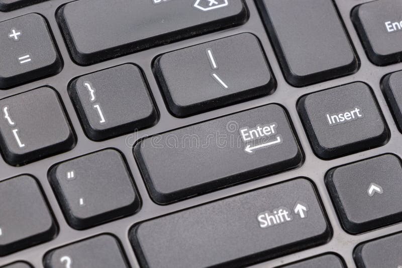 Black Computer Keyboard Closeup Stock Image - Image of laptop, closeup ...