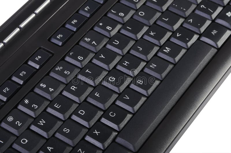 Black computer keyboard stock image. Image of white, desktop - 30267591