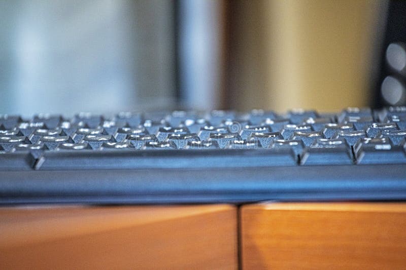 Black Computer Keyboard with Double Stock Image - Image of double ...