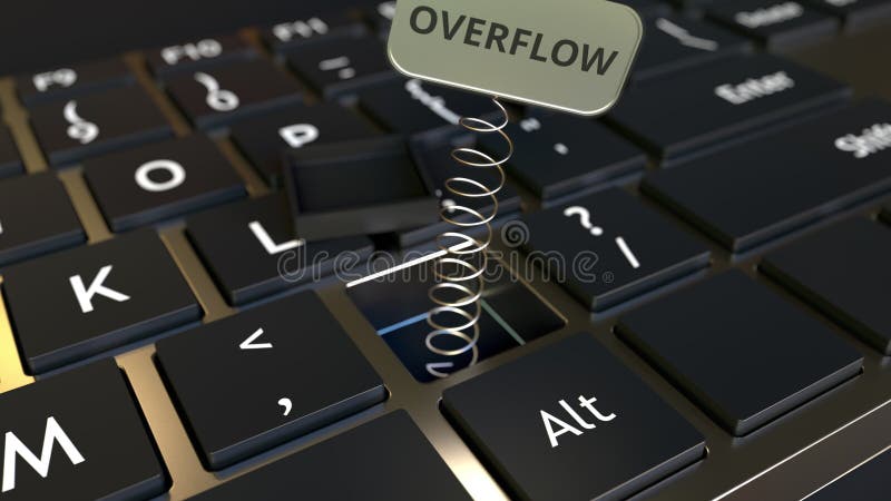 Computer Overflow concept stock illustration. Illustration of decay ...