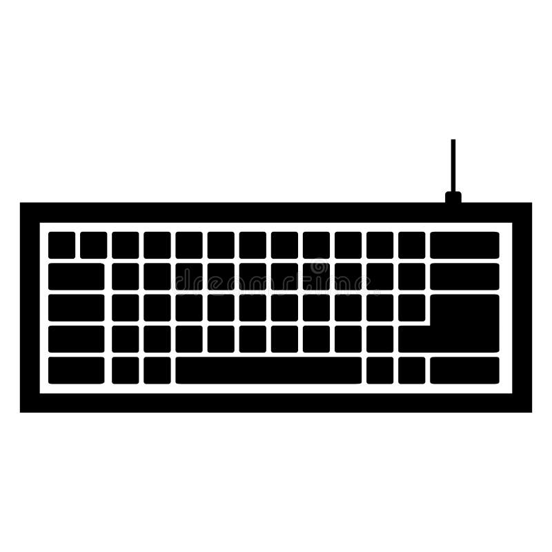 Black Computer Keyboard Icon Stock Illustration - Illustration of ...
