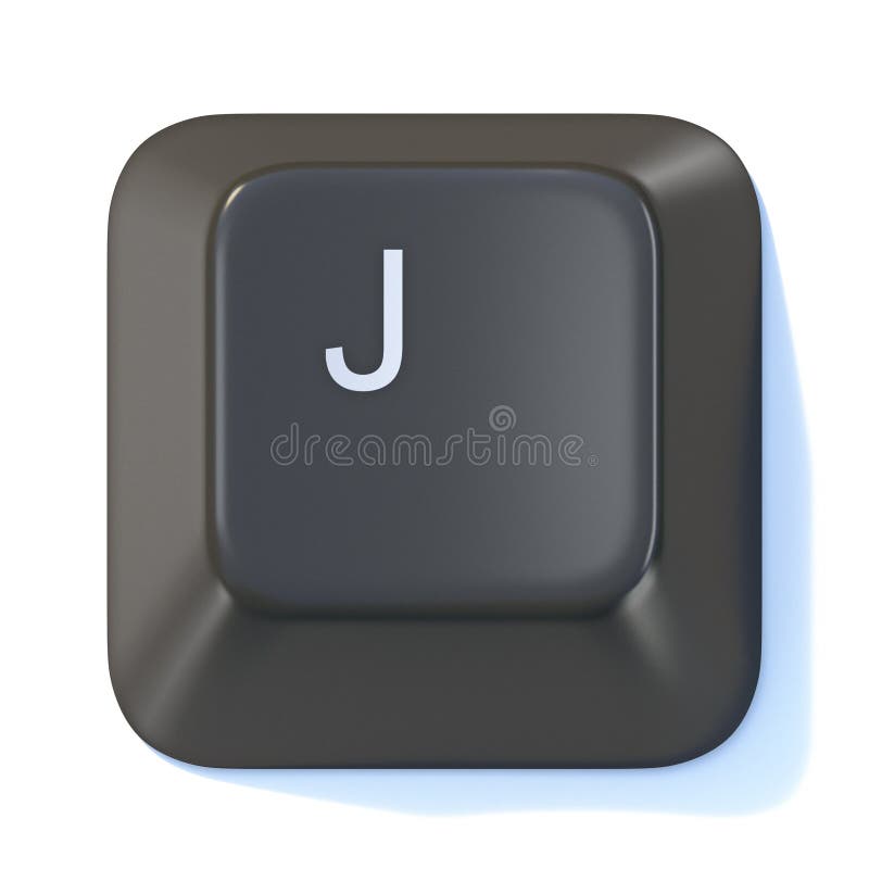 Black Computer Keyboard Key Letter J 3D Stock Illustration ... Black Computer Keyboard Key Letter J 3D Stock Illustration ...