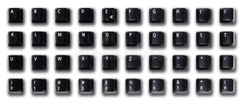 Black Computer Keyboard Keys Stock Image - Image of english, empty ...