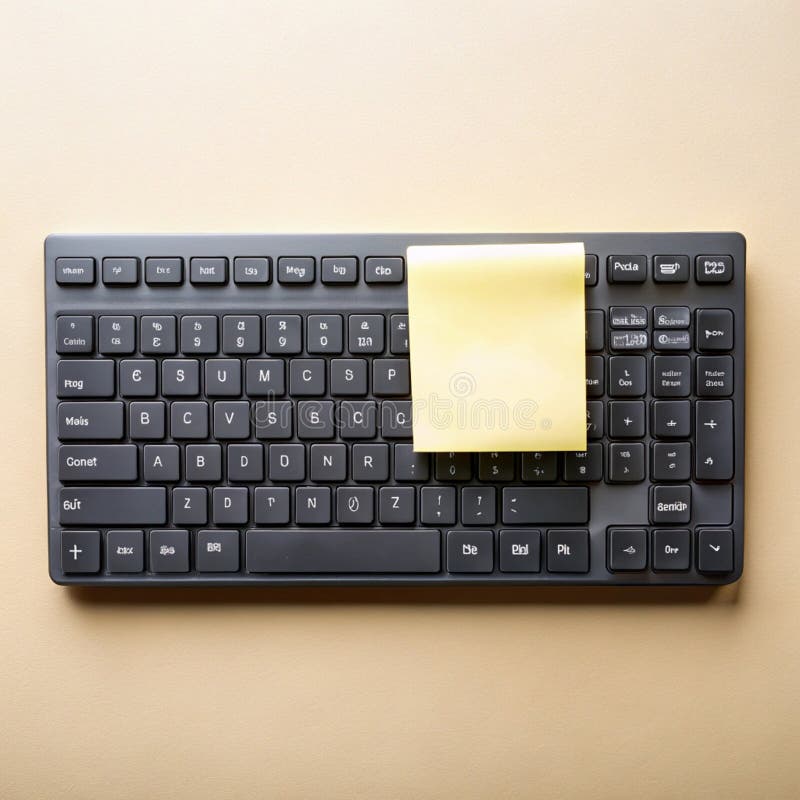 Black Computer Keyboard with Space Button Taken Out Stock Illustration ...