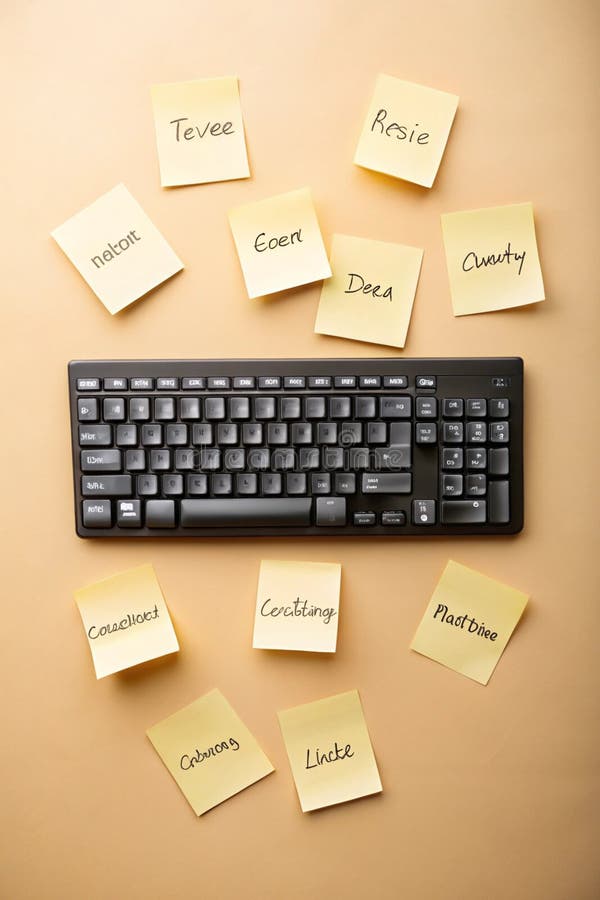 Computer Keyboard Notes Stock Illustrations – 1,573 Computer Keyboard ...
