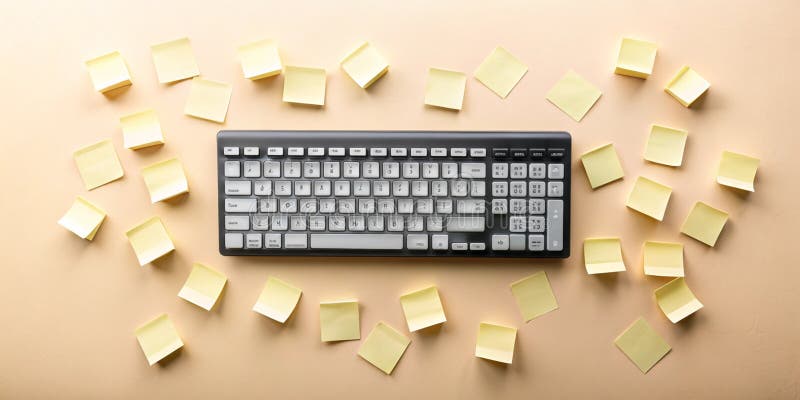Computer Keyboard Notes Stock Illustrations – 1,573 Computer Keyboard ...