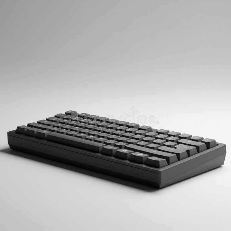 Black Computer Keyboard with a TKL (tenkeyless) Design, Featuring a ...