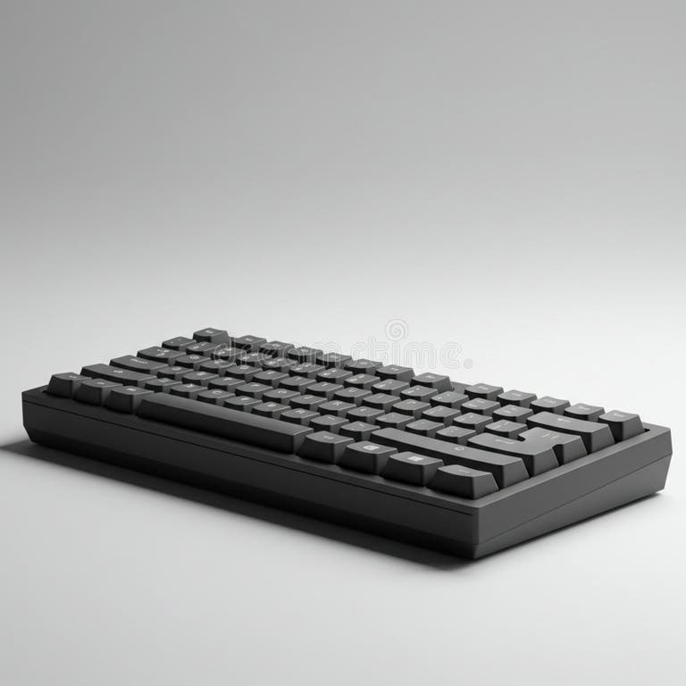 Black Computer Keyboard with a TKL (tenkeyless) Design, Featuring a ...
