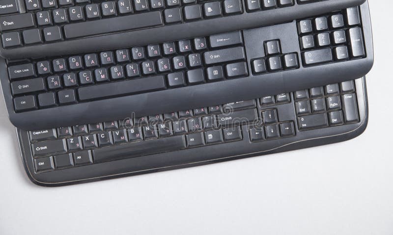 Computer Keyboards and Slim Screen Stock Image - Image of brain, micro ...