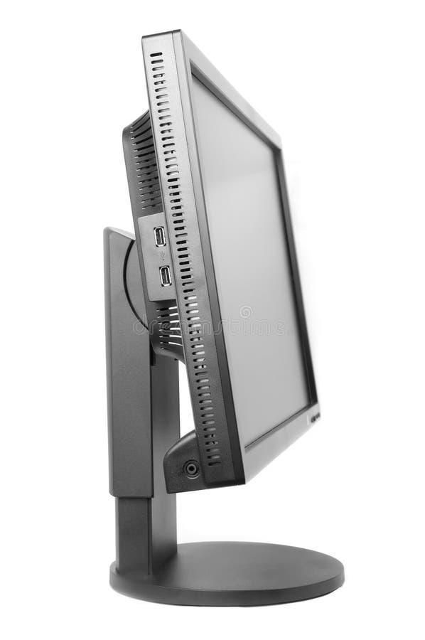 Flat Screen Computer Monitor Stock Photo - Image of modern, technology ...