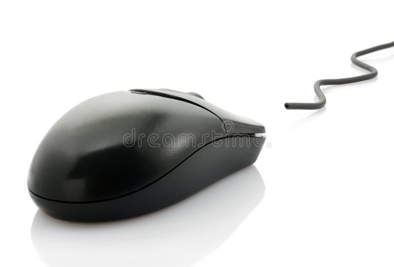 Black computer mouse stock photo. Image of working, communication ...