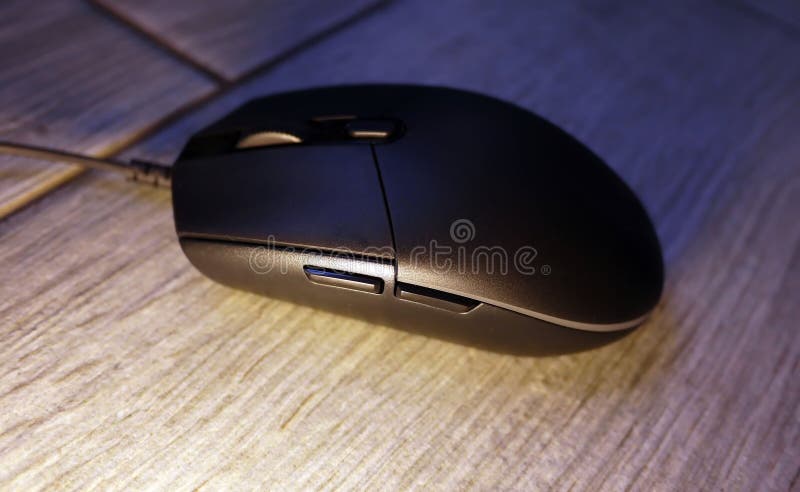 Black Computer Mouse on the Desktop. Optical Computer Mouse for ...