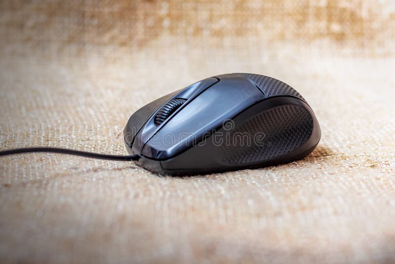 Black Computer Mouse for Easy Work on a Computer_ Stock Image - Image ...