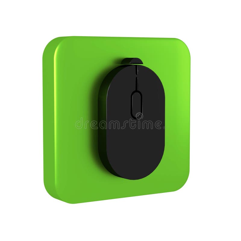 Black Computer Mouse Gaming Icon Isolated on Transparent Background ...