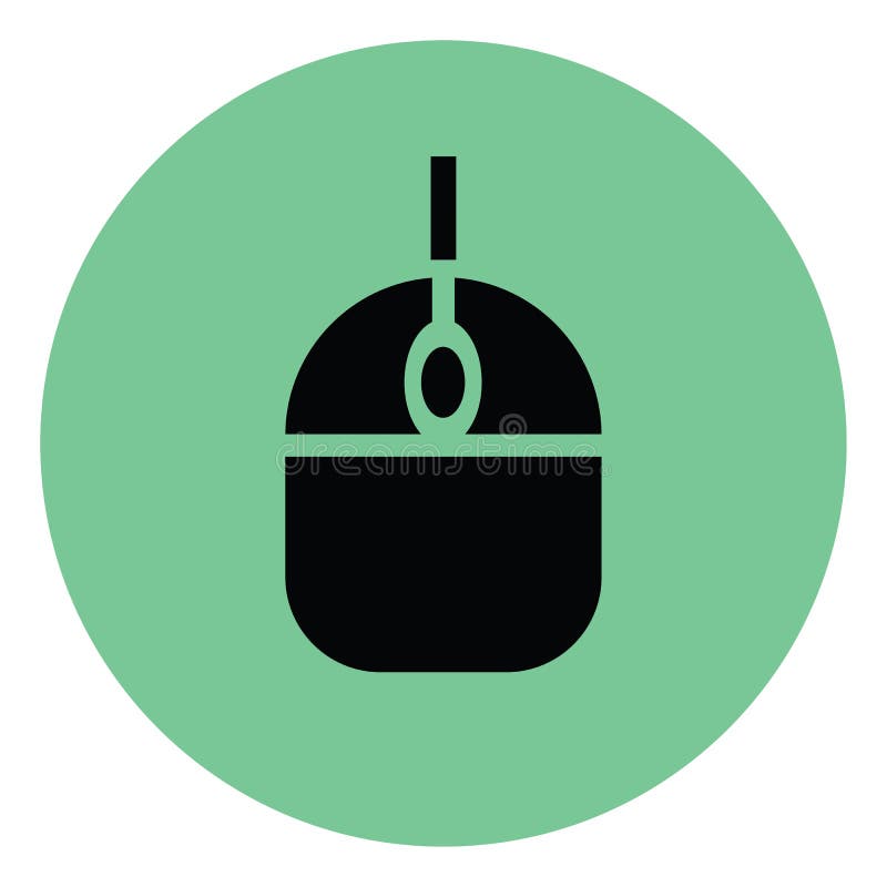 Black computer mouse, icon stock vector. Illustration of graphic ...