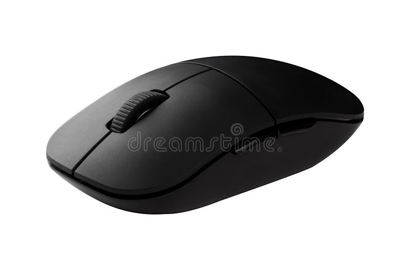 Black Computer Mouse Isolated Stock Photo - Image of communication ...