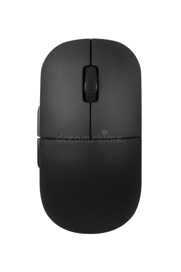 Black Computer Mouse Isolated Stock Image - Image of digital, hardware ...