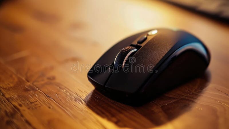 A Black Computer Mouse stock image. Image of black, wheel - 366315143