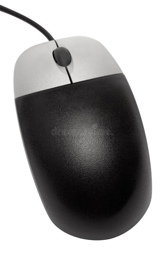 Black Computer Mouse W/ Path Stock Photo - Image of mice, office: 592486