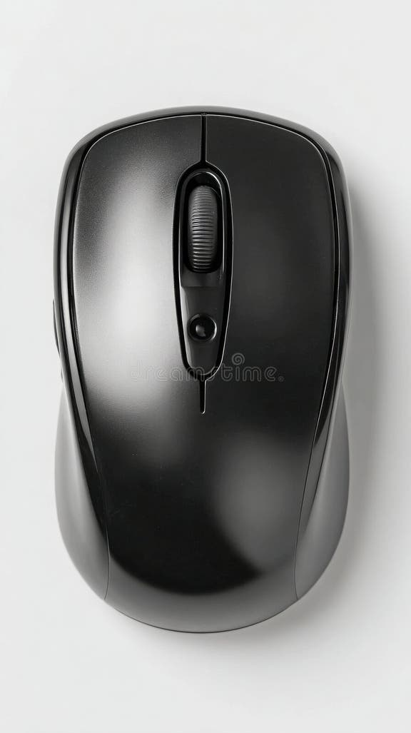 Black Computer Mouse on White Background Showing Sleek Design and ...