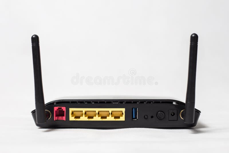Black Computer Router stock image. Image of ethernet - 122241683