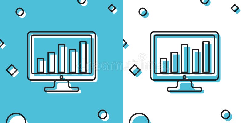 Laptop Computer Chart Graphs Screen Stock Illustrations – 717 Laptop ...