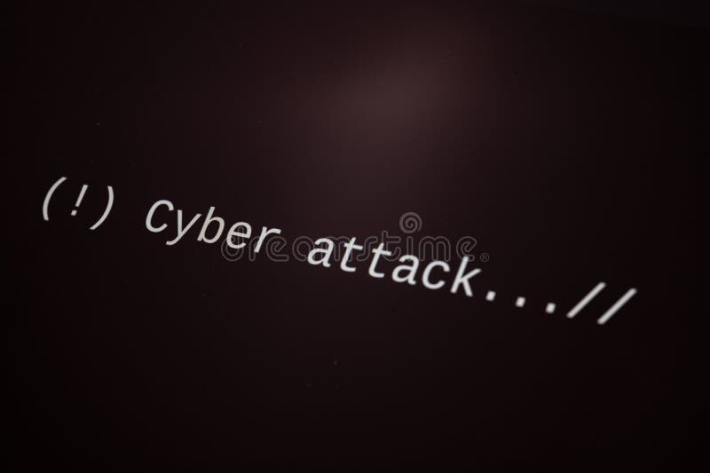 Computer Screen Hit by Cyber Attack. Stock Photo - Image of cyber ...
