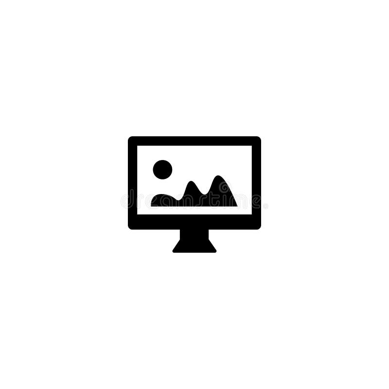 Black Computer Sign Icon, Computer Image. Vector Illustration Eps 10 ...