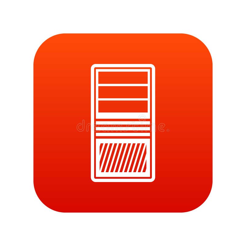 Computer System Unit Icon, Outline Style Stock Vector - Illustration of ...