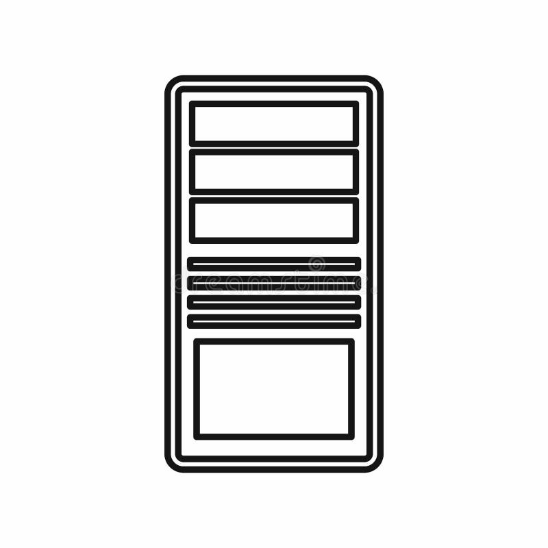 Black Computer System Unit Icon, Outline Style Stock Illustration ... Black Computer System Unit Icon, Outline Style Stock Illustration ...