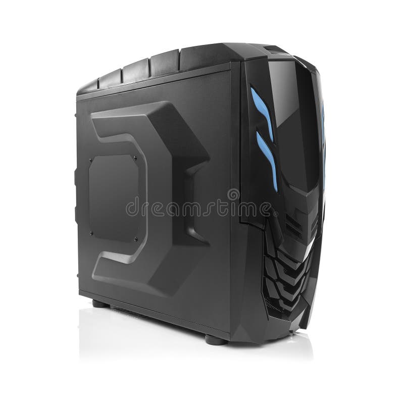 Black Computer System Unit. Stock Photo - Image of desktop, business ...