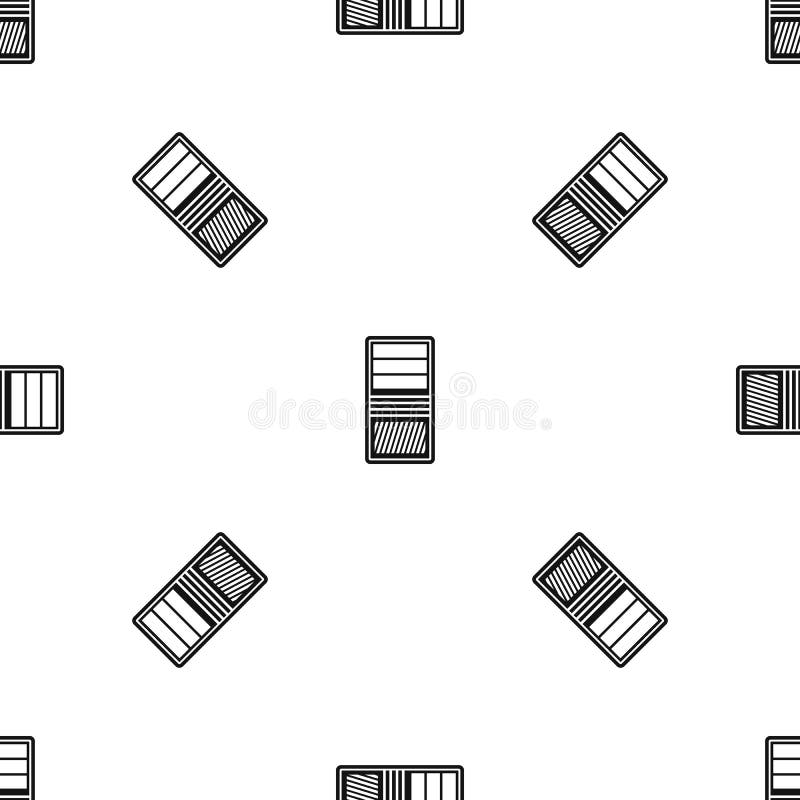 Black Computer System Unit Pattern Seamless Black Stock Vector ...