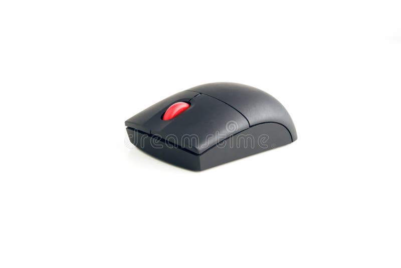 Black Computer Wireless Mouse Stock Photo - Image of accessory, plastic ...