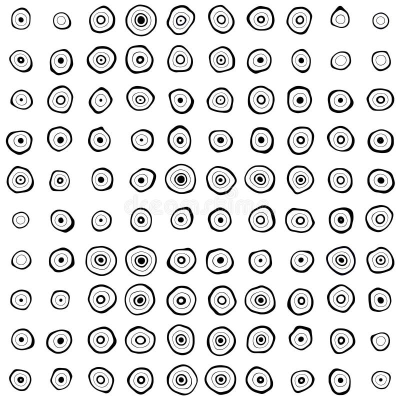 Black Concentric Irregular Circles Pattern Stock Photo - Illustration ...