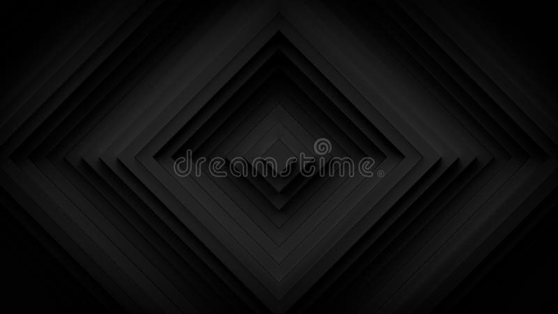 Black Concentric Rhombs with Ripple Effect 3D Render Stock Illustration ...