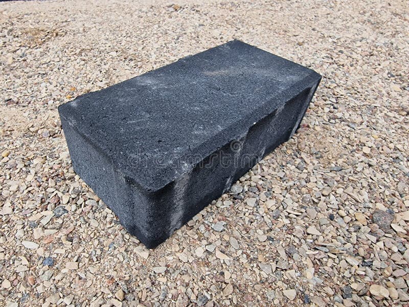 Black Concrete Brick Pavement during Laying Process Stock Image - Image ...