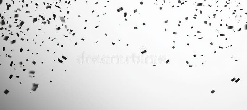 Black Confetti Explosion on a White Background. Celebrate Party Design ...
